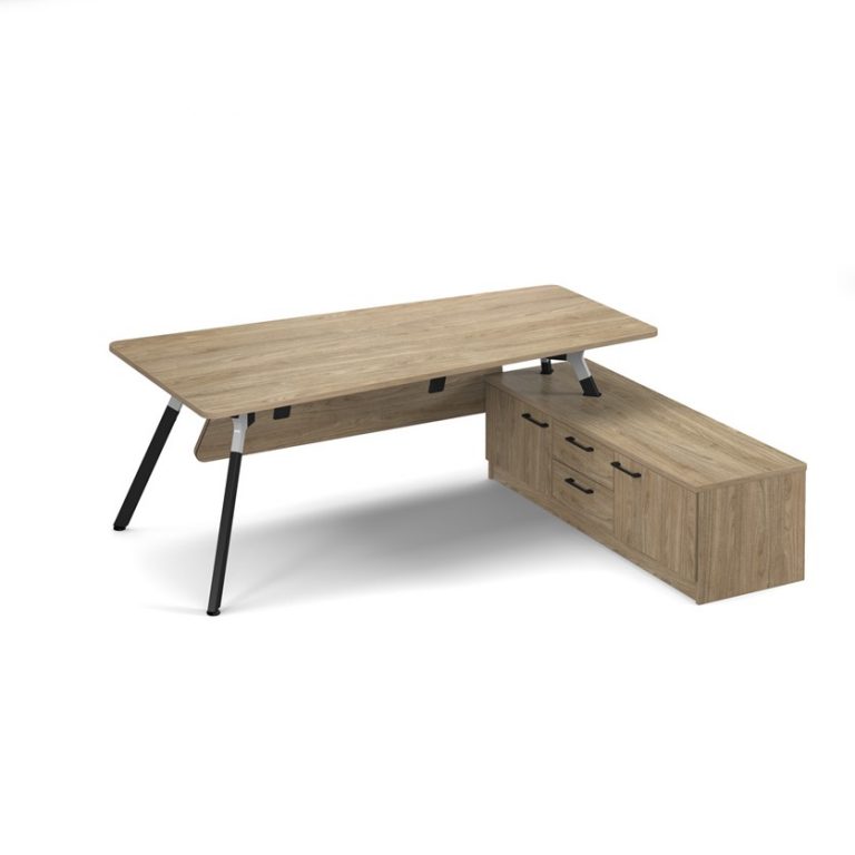 Jenson A Frame Straight Executive Desk With Storage Return ( Left Or ...